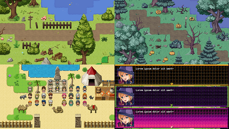 RPG Maker MV - Official DLC:Forest Tileset, Window Skins, Character ...