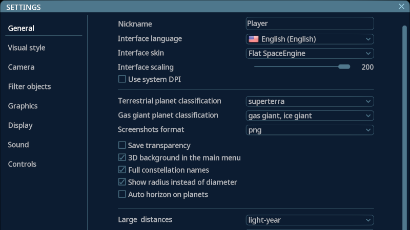 SpaceEngine - Update 0.990.43.1885 - 4K Scalable GUI Update - Steam News