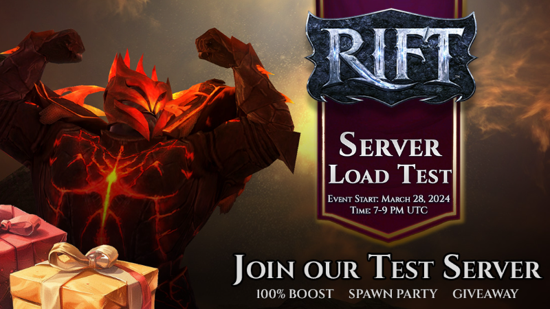 RIFT - Server Load Test: Fun, Events & More! - Steam News