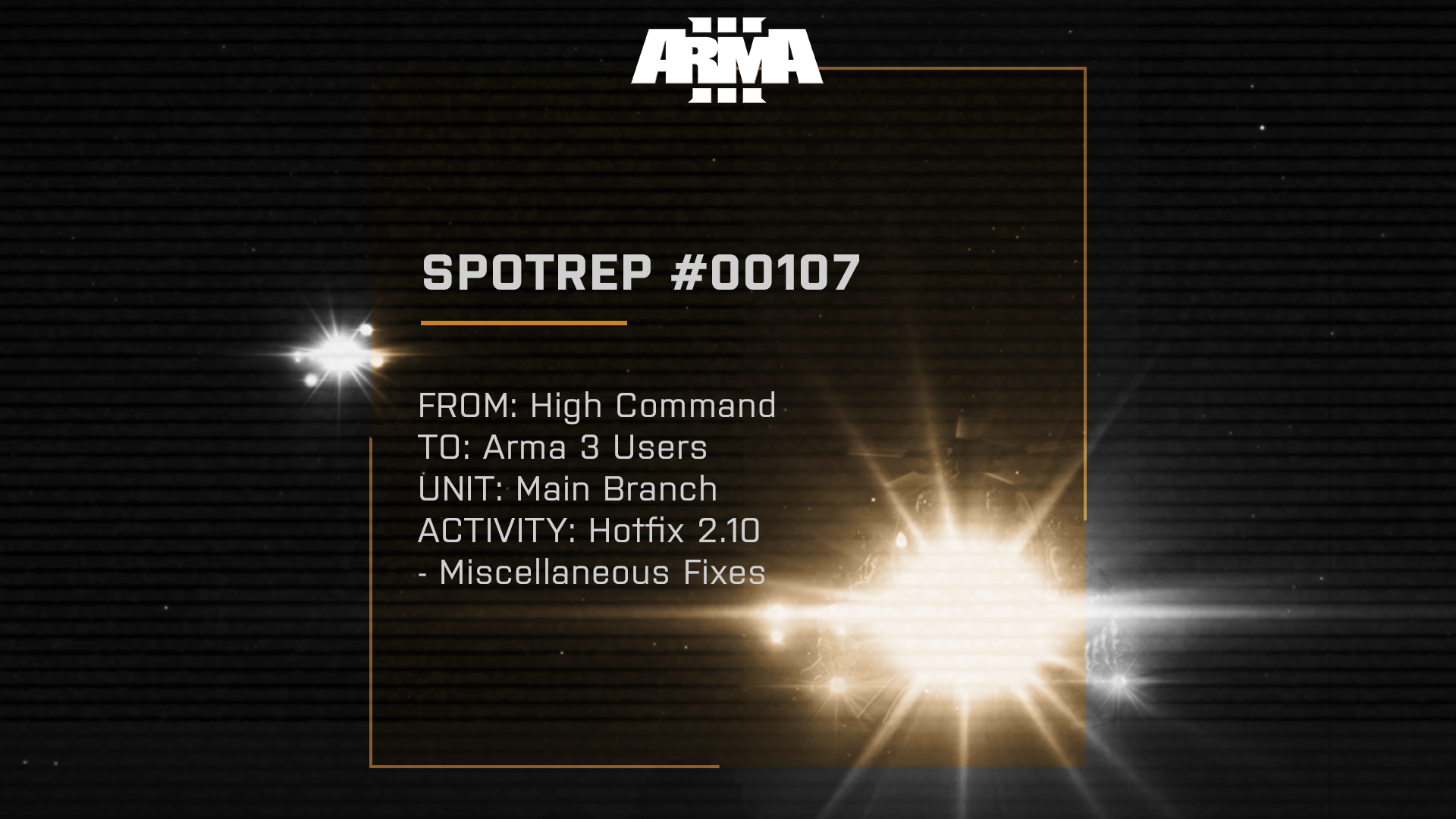 Arma 3 - SPOTREP #00107 - Steam News