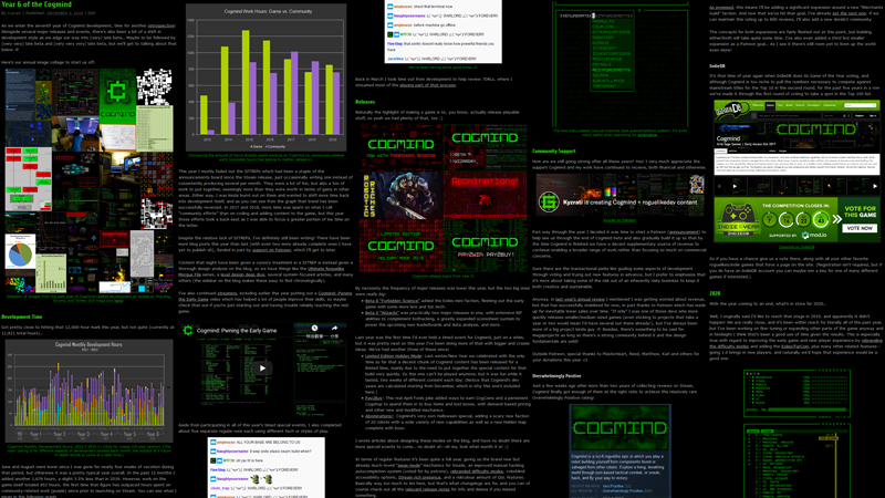 Cogmind - Annual Review: Year 6 of the Cogmind - Steam News
