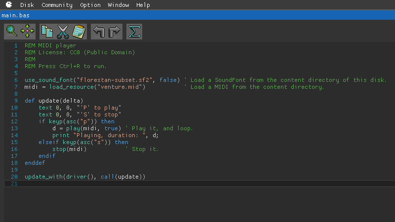 Steam :: BASIC8 :: Updated to v1.5.4 for new MIDI playback and other improvements