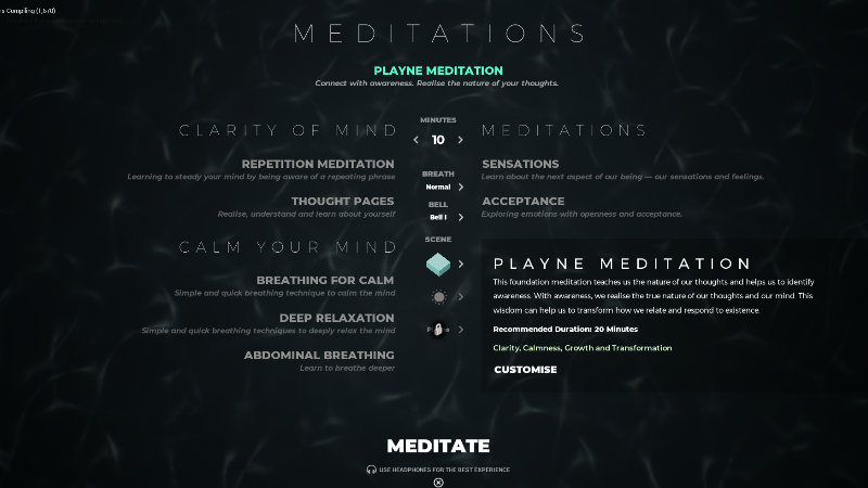 PLAYNE : The Meditation Game - New Meditations Update (Pre-Release ...