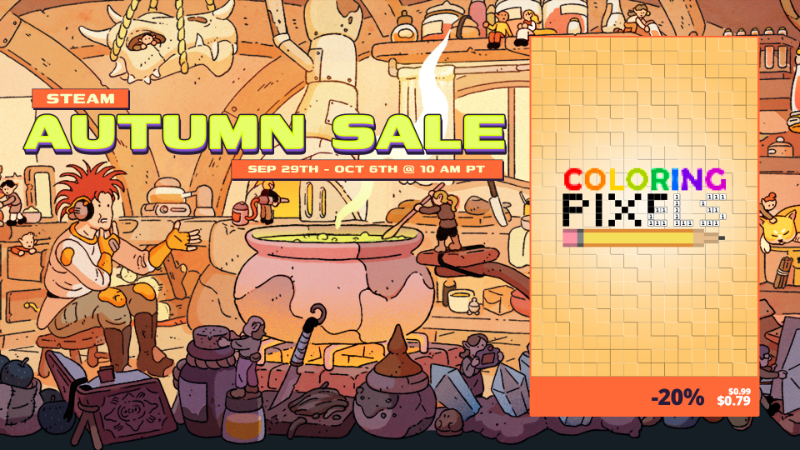 Steam :: Coloring Pixels :: Coloring Pixels is in the Steam Autumn Sale!