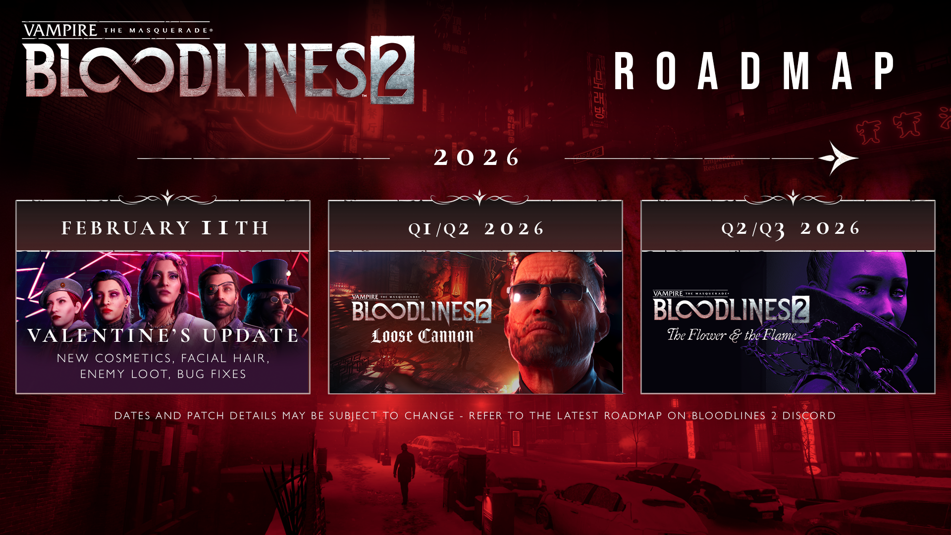 NEWS - Vampire : The Masquerade - Bloodlines 2 : Feuille de route 2026 ...