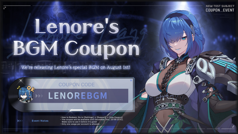 Eternal Return - Lenore's BGM Coupon - Steam News
