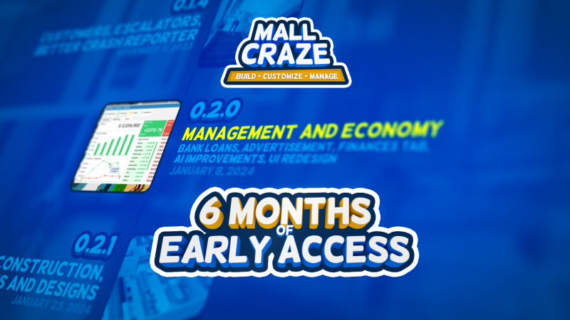Mall Craze - 6 Months of Mall Craze Early Access - Steam News