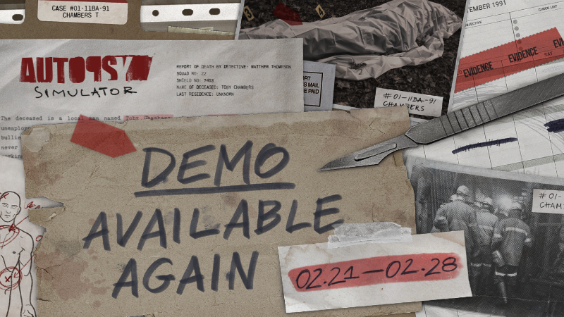 Autopsy Simulator - PLAY OUR DEMO AGAIN! - Steam News