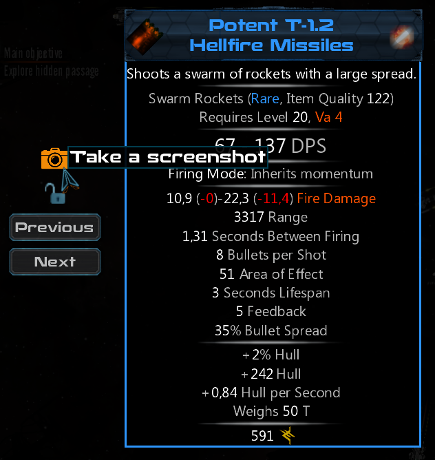 Nienix: Cosmic Warfare - High-resolution screenshots of item tooltips ...