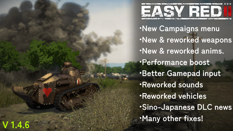 Easy Red 2 - V1.4.6: New Campaign menu, Performance Boosts & DLC Progress! - Steam News