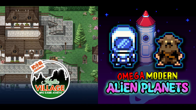 RPG Maker MZ - New DLC: KR Idyllic Village Tileset for RPGs, Omega ...
