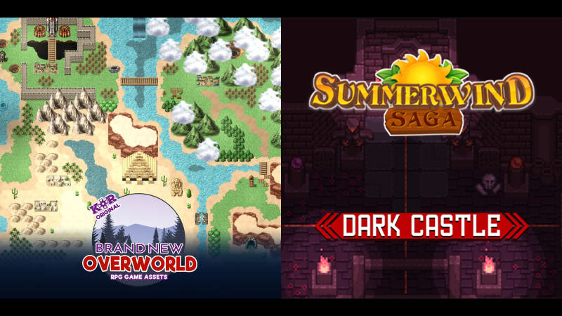 RPG Maker MZ - New DLC: KR Brand New Overworld Tileset, Summerwind Saga ...