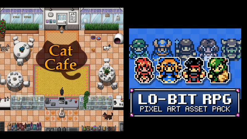 RPG Maker MZ - New DLC: Cat Cafe, Lo-Bit RPG Pixel Art Asset Pack ...