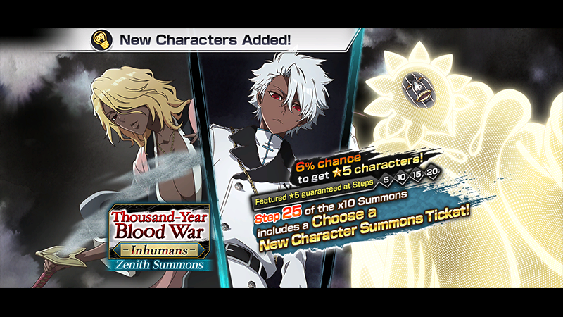 BLEACH Brave Souls - Thousand-Year Blood War Zenith Summons: Inhumans ...