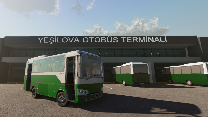 Steam :: Drive 21 :: The Bus System And Bus Station Were Added.