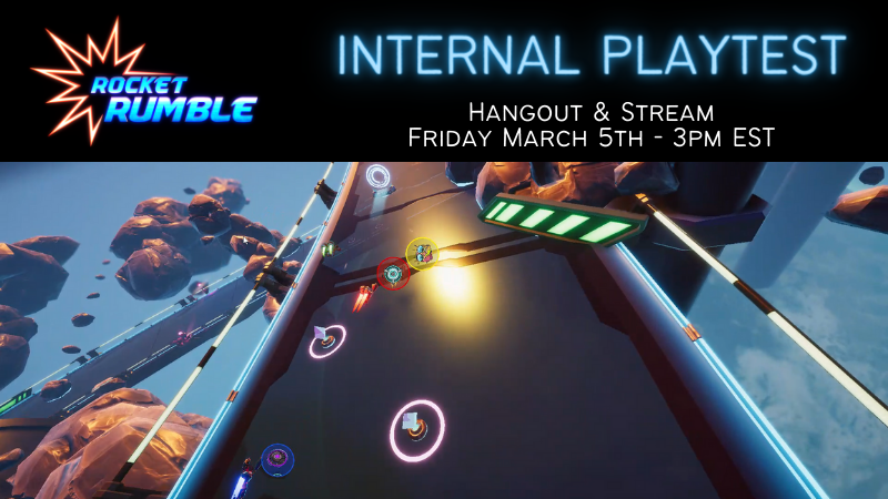 Rocket Rumble - Internal Playtest Hangout & Stream - Steam News