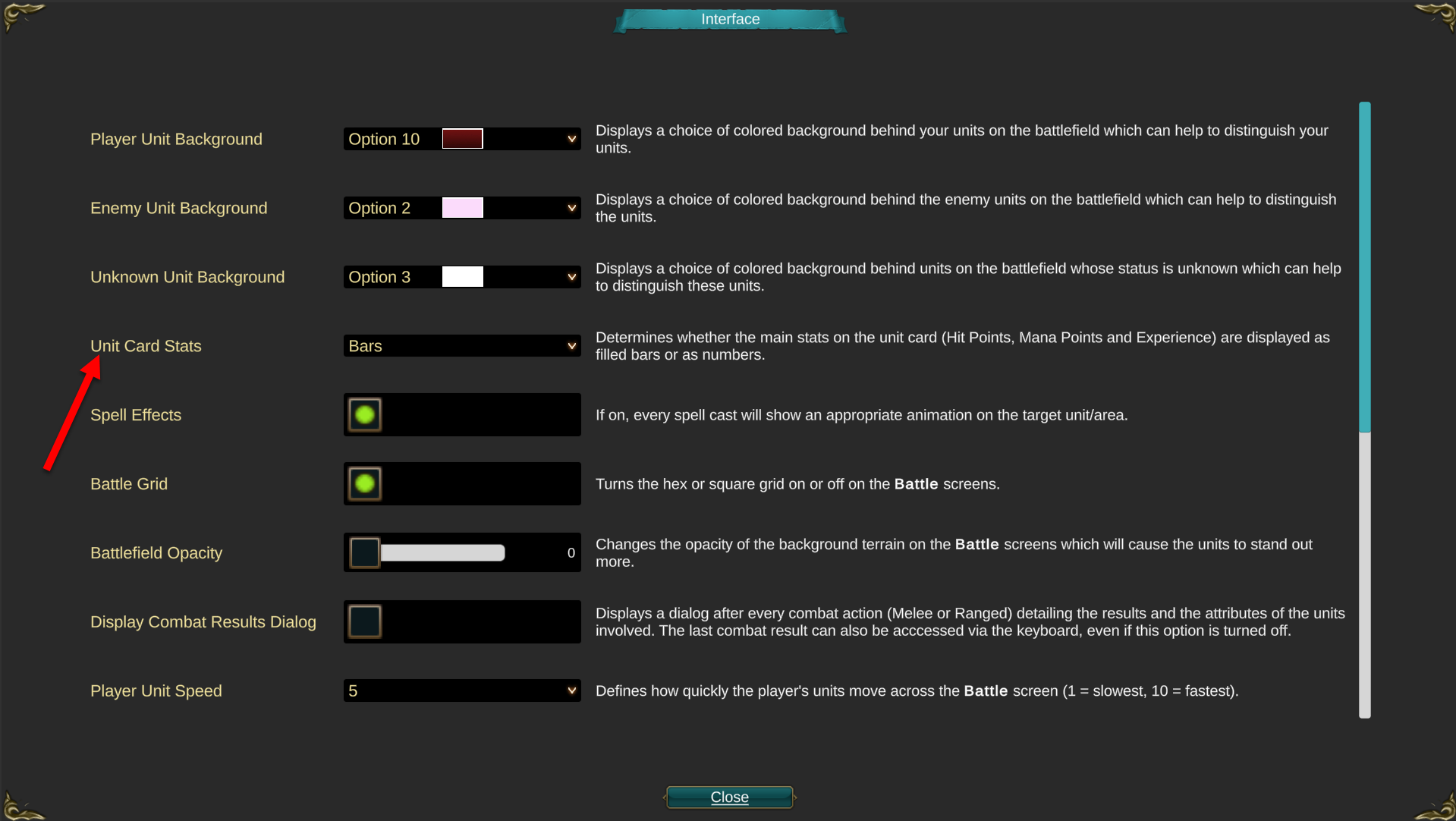 The image below shows the two ways that the unit card can be displayed.