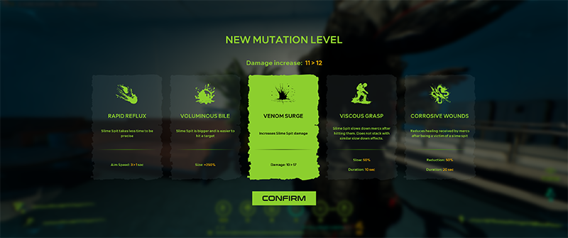 Mutation Level 2 : Slime Spit improvements (see the screenshot above ⬆️ ...