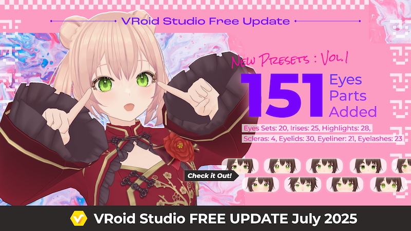 VRoid Studio - [v2.3.0] Added new presets, 3D thumbnails for custom ...