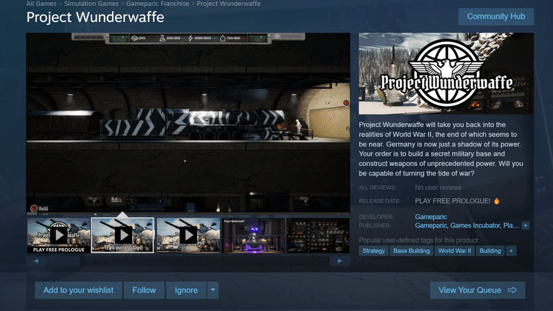 Steam Community :: Project Wunderwaffe: Prologue