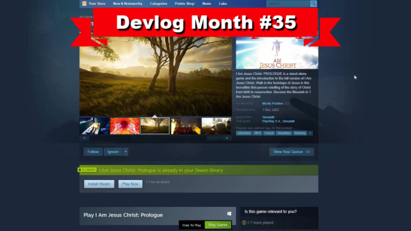 I Am Jesus Christ: Prologue - Devlog #36 - Merry Christmas And Happy New Year! - Steam News