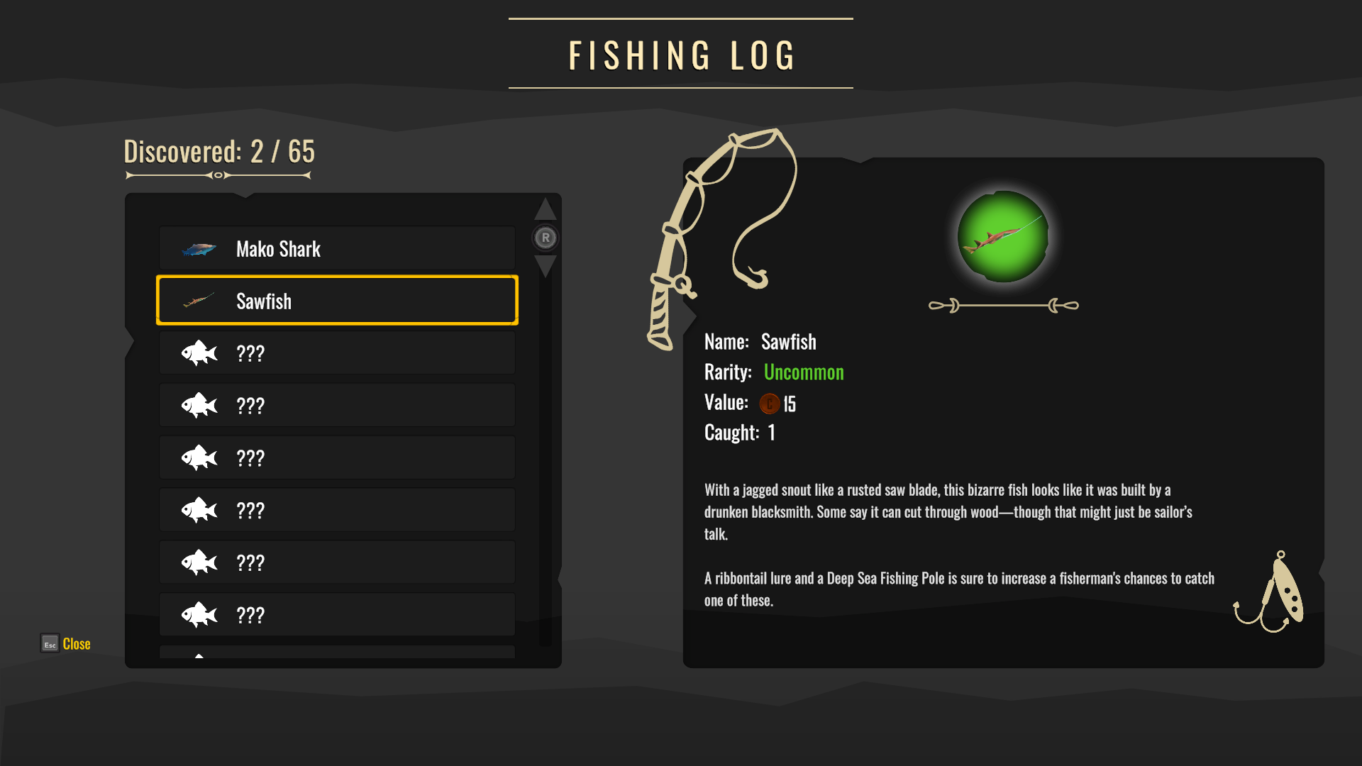 The exploration log shows details about interesting places that you ...