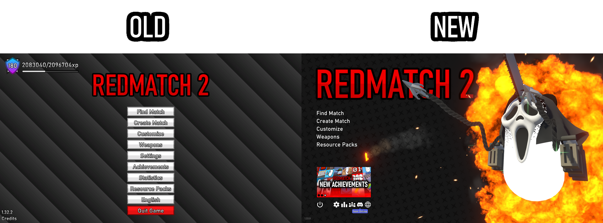 New Menu! · Redmatch 2 update for 17 May 2023 · SteamDB