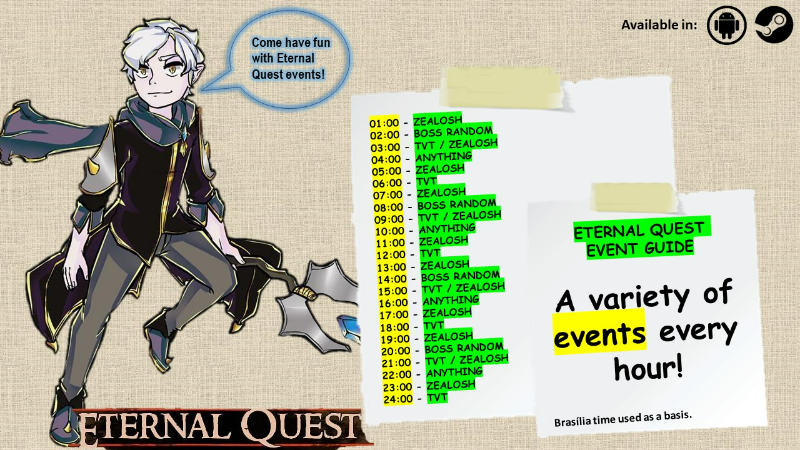 Eternal Quest - 2D MMORPG - Automated Events - Steam News