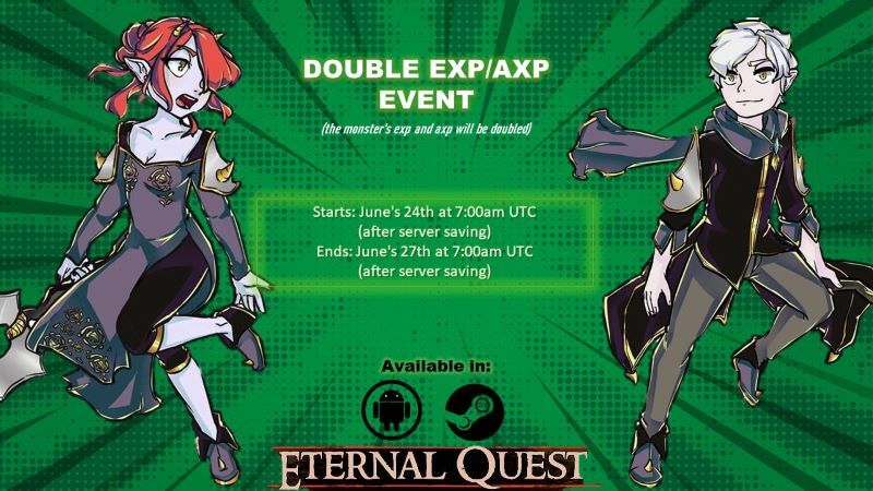 Eternal Quest - 2D MMORPG - Double EXP/AXP Event - Steam News