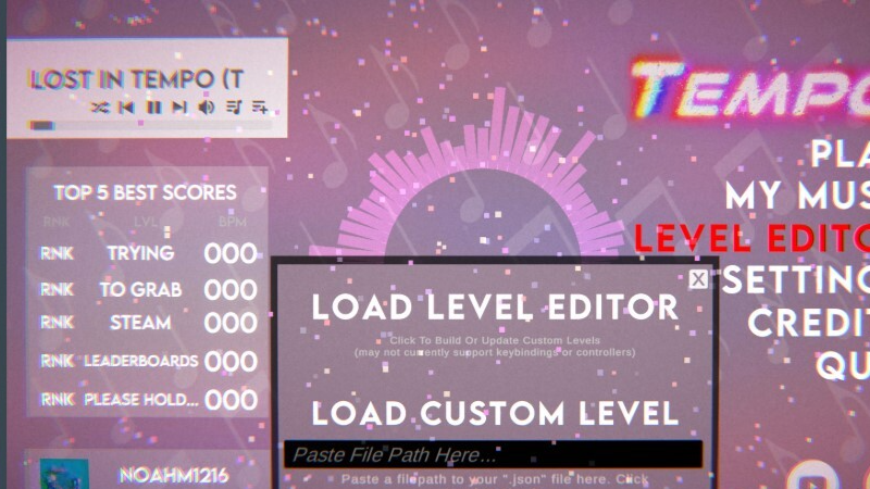 Tempo - Tempo Level Editor Access - Steam News