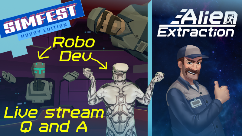 Alien Extraction - 🤖 Robot plays VR LIVE 🤖 Dev Q&A playthrough early stream 🤖 - Steam News