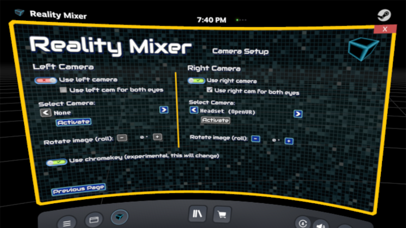 Reality Mixer - Mixed Reality for VR headsets - Beta update: Camera ...