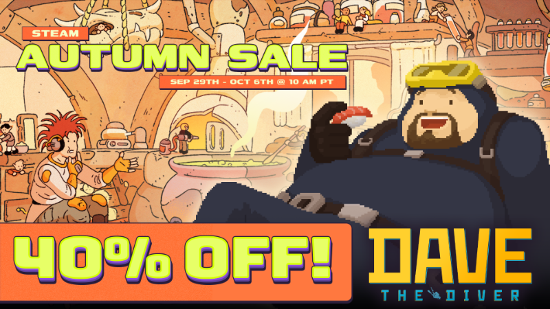 DAVE THE DIVER - DAVE THE DIVER 40% & DLC 50% OFF! Enjoy your ...