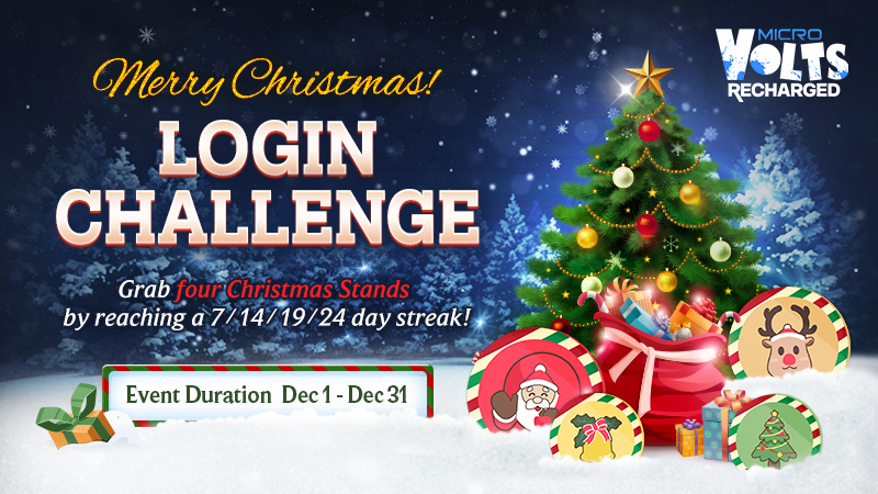MICROVOLTS: Recharged - Merry Christmas! Christmas LOGIN CHALLENGE ...