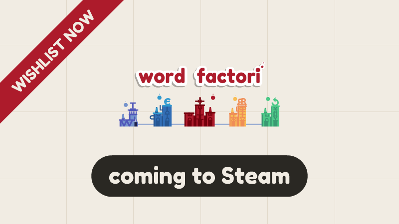 Word Factori - Word Factori is Coming to Steam! What's new? - Steam News