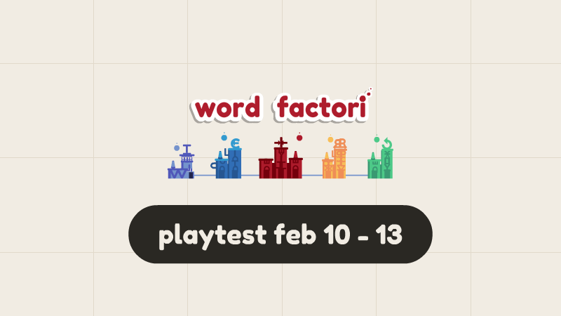 Word Factori - Word Factori Beta Playtest is Now Live! - Steam News