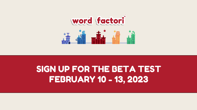 Word Factori - Sign up for the Word Factori Beta! - Steam News