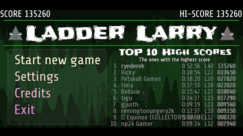 Ladder Larry - Finally the game got beaten! - Steam News