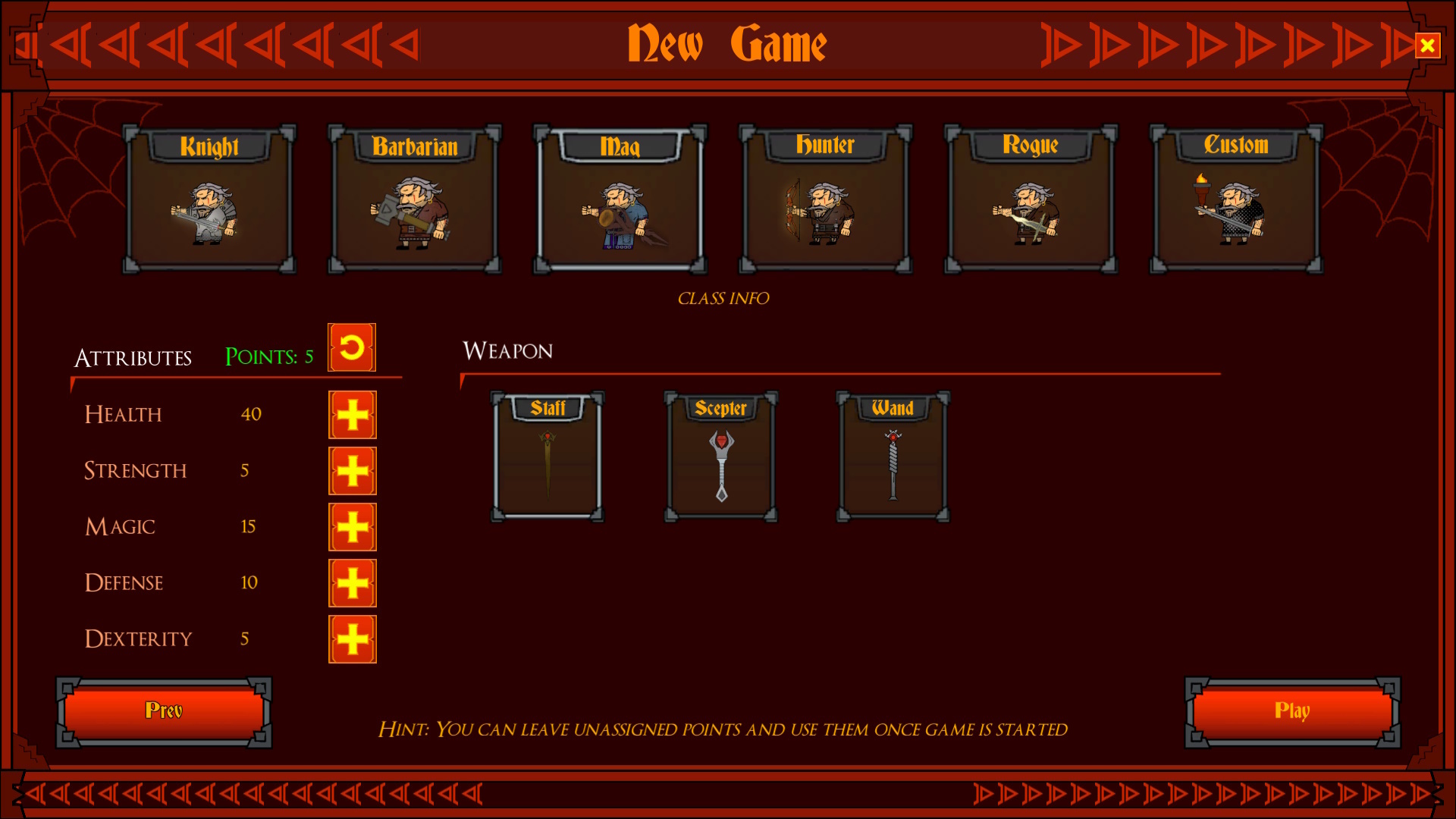 Character class chooser screen, adventurer notes and more · Once upon a ...