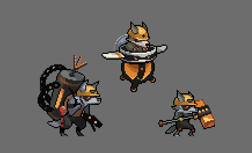 The worker wolves are carrying something on the construction site, and ...