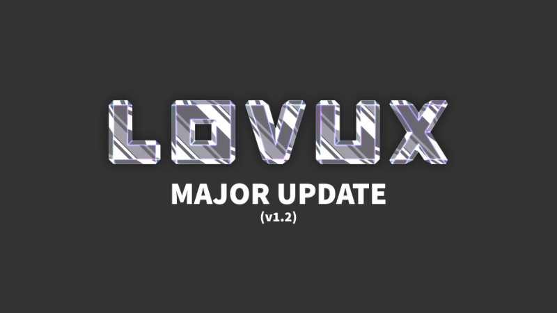Lovux - Lovux: Major Update v1.2! - Steam News