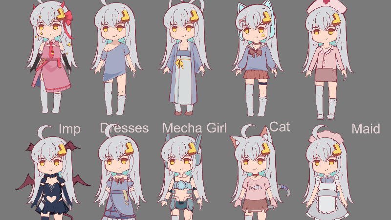 VPet-Simulator - Choose new Live2D clothes for Lolis! - First Round of ...