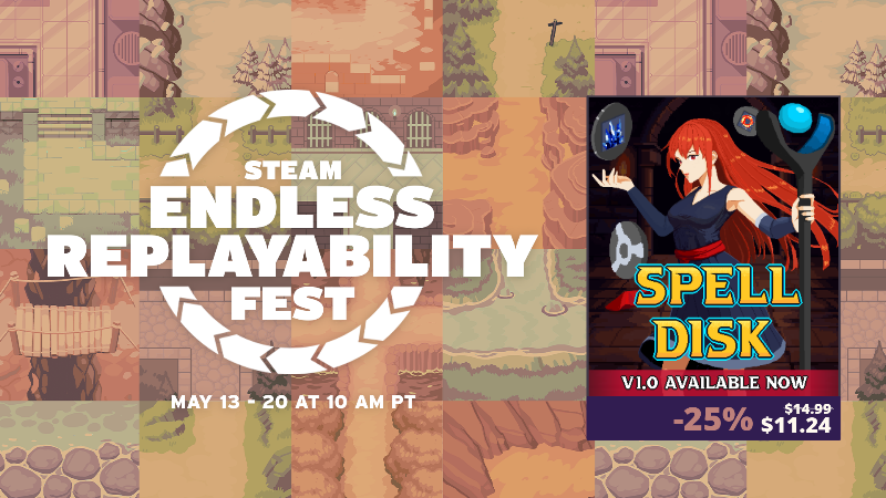 Spell Disk - SPELL DISK is on Endless Replayability Fest! - Steam News