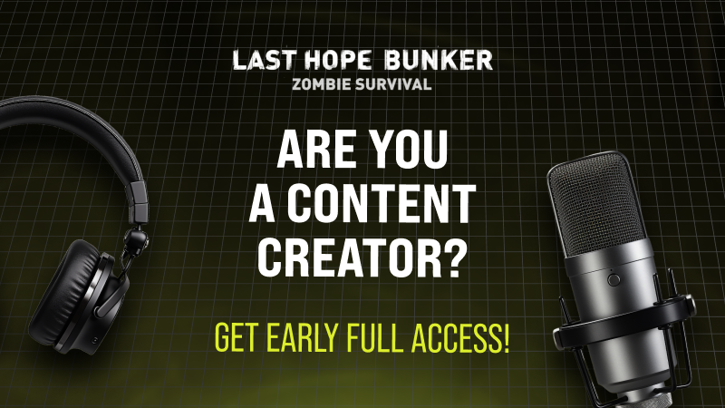 Last Hope Bunker: Zombie Survival - Ready Creator One - Steam News