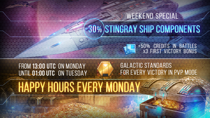 Star Conflict - 30% off Stingray ship components! Experience bonuses ...