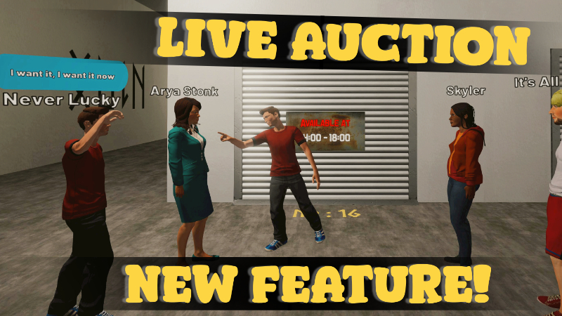 Storage Hustle - New Feature - Live Auction added! - Steam News