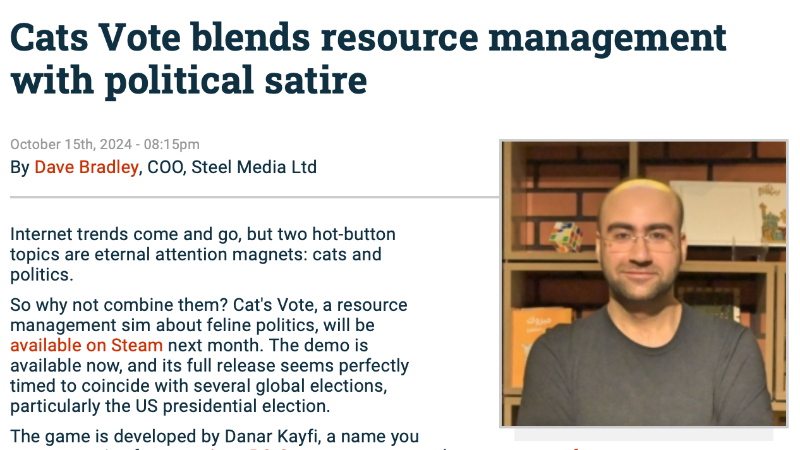 Cat's Vote - Cats Vote blends resource management with political satire ...