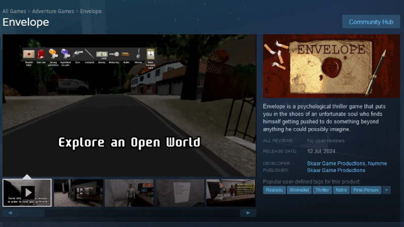 Dark Lessons - Envelope Is Out Now! - Steam News