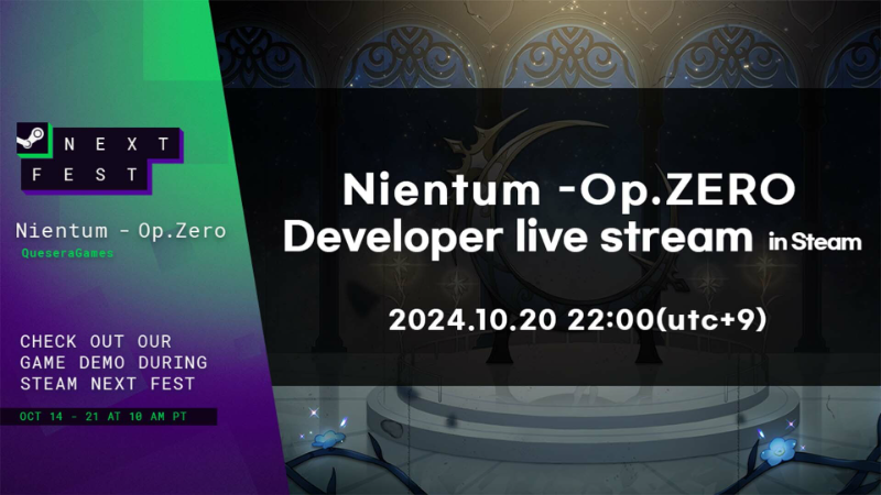 Nientum - Op.ZERO - Developer live stream in Steam! - Steam News