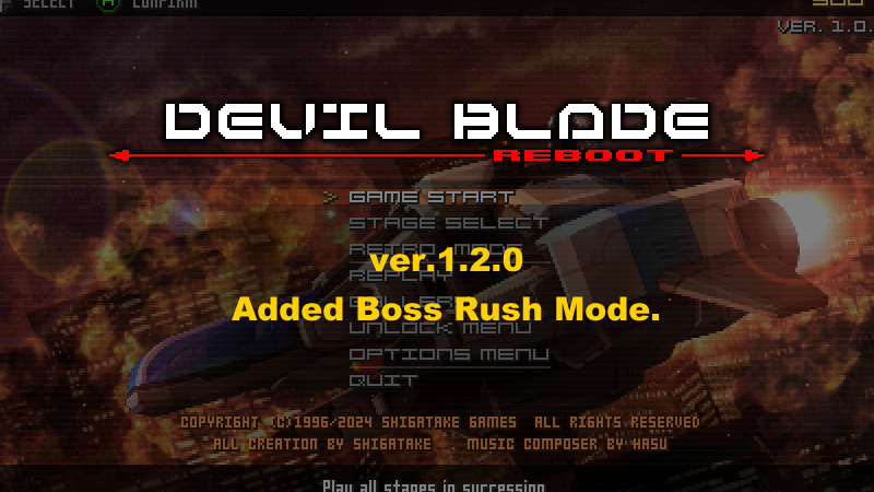 Steam :: DEVIL BLADE REBOOT :: Update note 1.2.0